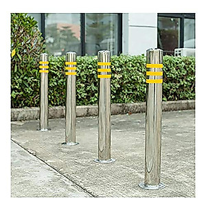 CAIMIAO 2pcs Private Car Parking Stainless Steel Security Posts,Private Car Parking Space Lock,Easy to Install to Protect Your Parking Space (Size : 800x76mm/31.5x3in)