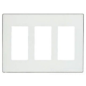 Leviton 80311-SW 3-Gang Decora Plus Wallplate Screwless Snap-On Mount, White, 10-Pack