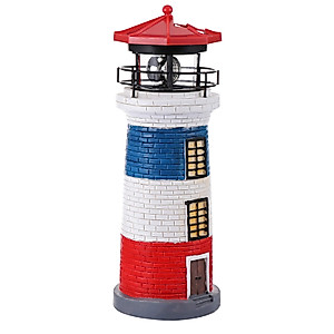 BESPORTBLE Solar Light Lamp Decorative Lighthouse Solar Lamp Garden Lighthouse Patio Lamp Yard Lamp Yard Light Patio Light Outdoor Light Solar Lighthouse