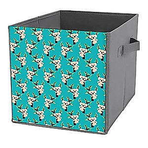 Koala Bear Eucalyptus Tree Canvas Collapsible Storage Bins Cube Organizer Baskets with Handles for Home Office Car