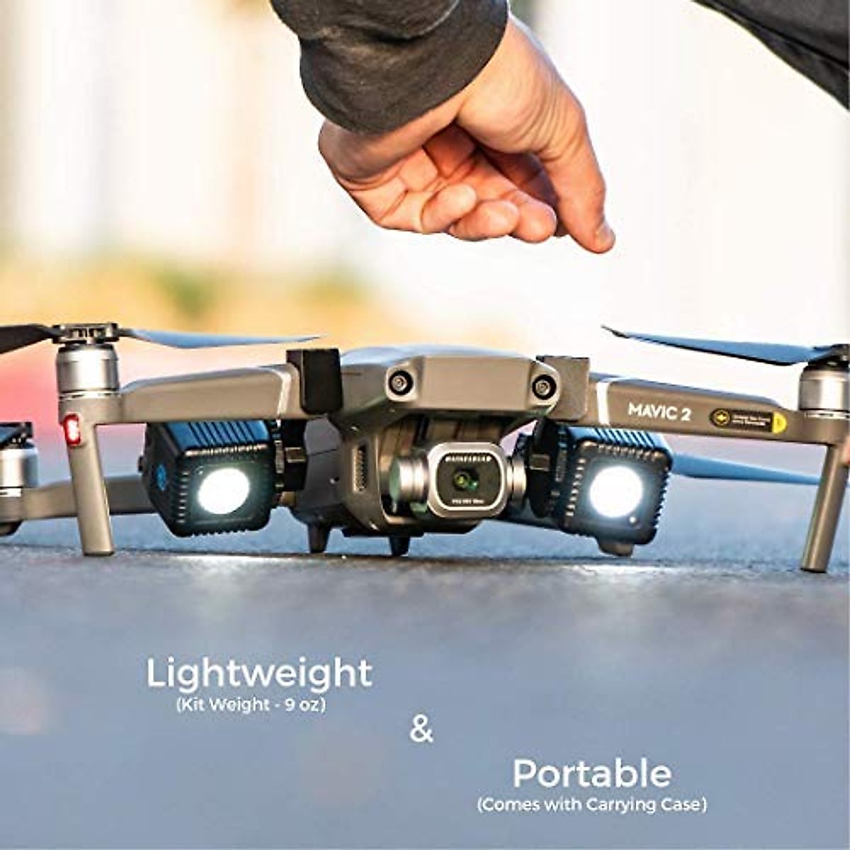 Lume Cube - Lighting Kit for DJI Mavic 2 Pro & Zoom - Compact LED lamp & flash in one - Controllable via Bluetooth app - Easy to attach - for beginners and advanced photographers