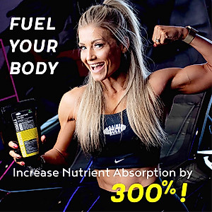 Gains in Bulk, Athlete Digestive Formula, Digestive Enzymes and Probiotics (90 Count) 8 Strains of Live probiotics, 16 Different Plant enzymes. Patented Stabilized Probiotics