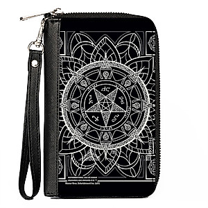 Buckle-Down Women's PU Zip Around Wallet Rectangle-Supernatural, 7.5"x4.5"