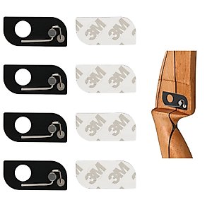 Cosmos 4 Pcs Archery Arrow Rest Archery Magnetic Metal Arrow Rest with Adhesive Tape for Recurve Bow Targeting Training Hunting Accessory, Right Hand (Right Hand)