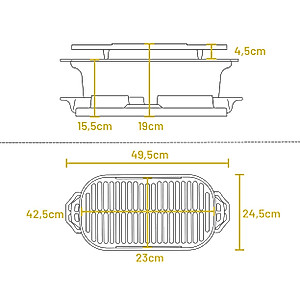 Lodge Sportsman's Pro Grill, 19.38 inches, Black