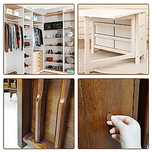 uxcell 3 Sheet/162Pcs Screw Hole Cover Stickers, 21mm Dia PVC Self Adhesive Covers Caps Dustproof for Wood Furniture Cabinet Shelf Wardrobe, Textured Warm White