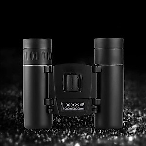 300x25 HD Powerful Binoculars 5000M Long Range Folding Mini Telescope Professional Hunting Telescope Zoom Military HD BAK4 FMC Optics for Hunting Sports Outdoor Camping Travel Outdoor Gifts