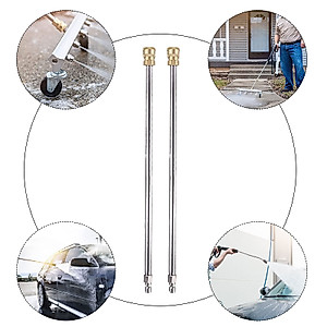 2Pcs Pressure Washer Extension Wand, 13 inch Jet Wash Extension Lance with 1/4 Inch Quick Connect for Power Washer