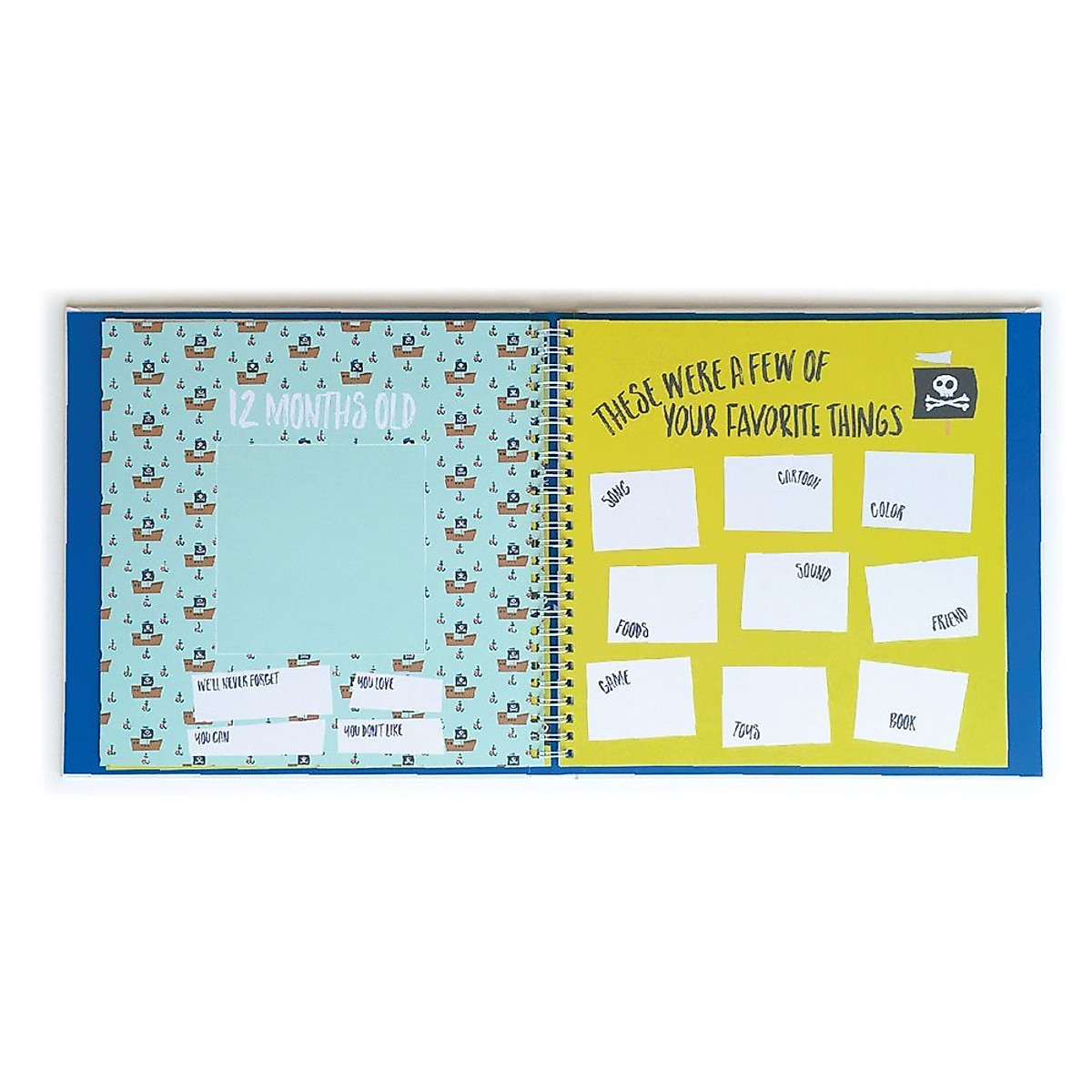 Lucy Darling Baby Memory Book, Themed Baby First Year Book, First 5 Years Journal & Photo Album for Baby Boy/Girl, Keepsake Books, Gender Neutral Memories & Milestone Book, Mom Gift - Little Captain