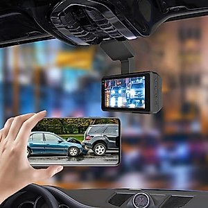 1080P Car Dash Cam with WiFi - Capture Clear and Detailed Footage, Front + Rear Car Dash Cam - Complete Coverage and Connectivity, Car Dash Cam with IPS Screen - Convenient Viewing and WiFi Access