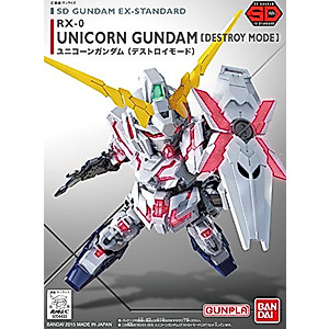 Bandai Hobby SD EX-Standard 005 (Destroy Mode) Gundam Unicorn Model Kit