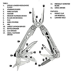 Gerber Blades 31-003345 Suspension NXT Multi-Tool Stainless Steel Handles Blister Pack