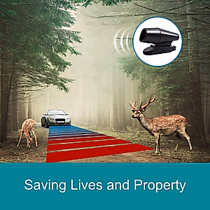 CITKOU 8Pcs Deer Whistles for Vehicles Wind Activated Black