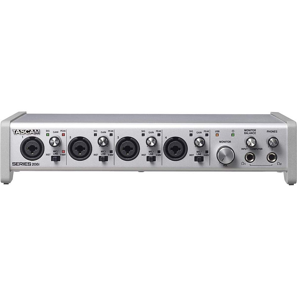 Tascam SERIES 208i 20 IN/8 OUT USB Audio Interface with MIDI, DAW Recording Software for Songwriting, Podcasting, Recording