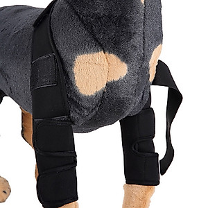 SELMAI Dog Front Leg Brace Support Canine Compression Wrap Shoulder Protects Wounds Brace Hock Joint for Heals Prevents Injuries Sprains, Arthritis Helps Loss of Stability Black S