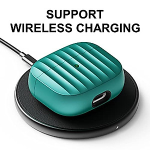 K-Max Soft Hard Case Compatible with AirPods 3rd Generation Case(2021), [Case Cover+Keychain+Silicone Strap] Wireless Charging, Double Layers Protection for AirPods 3(Sand)…