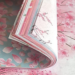 Origami 6x6 Paper Kit 50 Sheets 12 Vivid Colors Double Sided Printed Traditional Patterns Square for Arts Crafts Projects, Japanese Sakura Chiyo