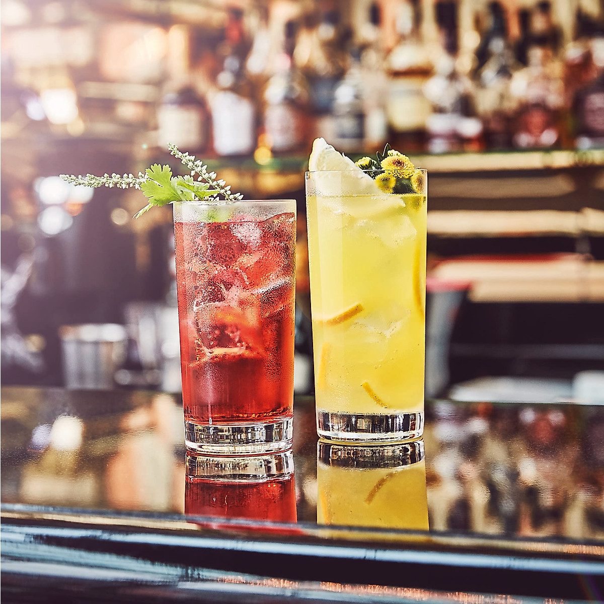 Arc Cardinal Precision Beverage/Iced Tea/Cooler Glass with Sheer Rim, Made in USA, 15.5-Ounce, Set of 12