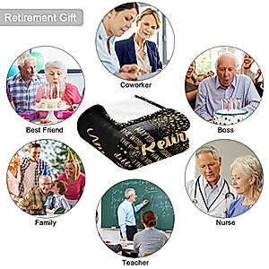 Retirement Gifts For Men-Retirement Gifts-Best Retirement Gifts For Men-Best Retirement Gifts-Happy Retirement Gifts For Men 2023 -Throw Blanket For Retiree Coworker Doctor Teacher Friends 60"x 50"