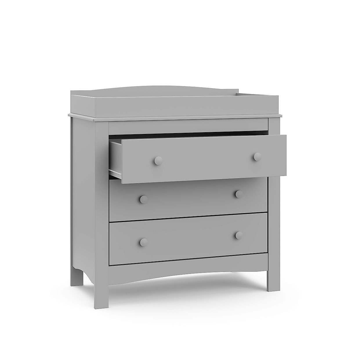 Graco Noah 3 Drawer Chest with Changing Topper, Baby and Kids Dresser, Universal Design for Children's Bedroom, Pebble Gray