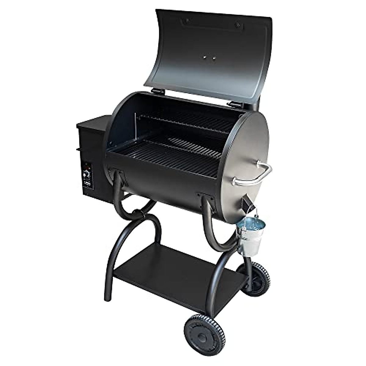 Z GRILLS ZPG-550A Wood Pellet Grill & Smoker, 16lbs Large Hopper Capacity, 585 sq in Cooking Area, 8 in 1 Versatility, Black
