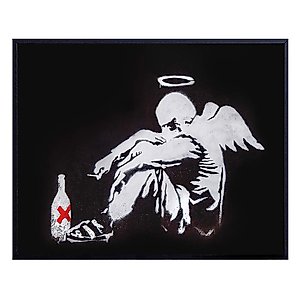 Banksy Fallen Angel Wall Art Poster Print - 8x10 Urban Graffiti Street Art Room Decor, Home Decoration - Cool Gift