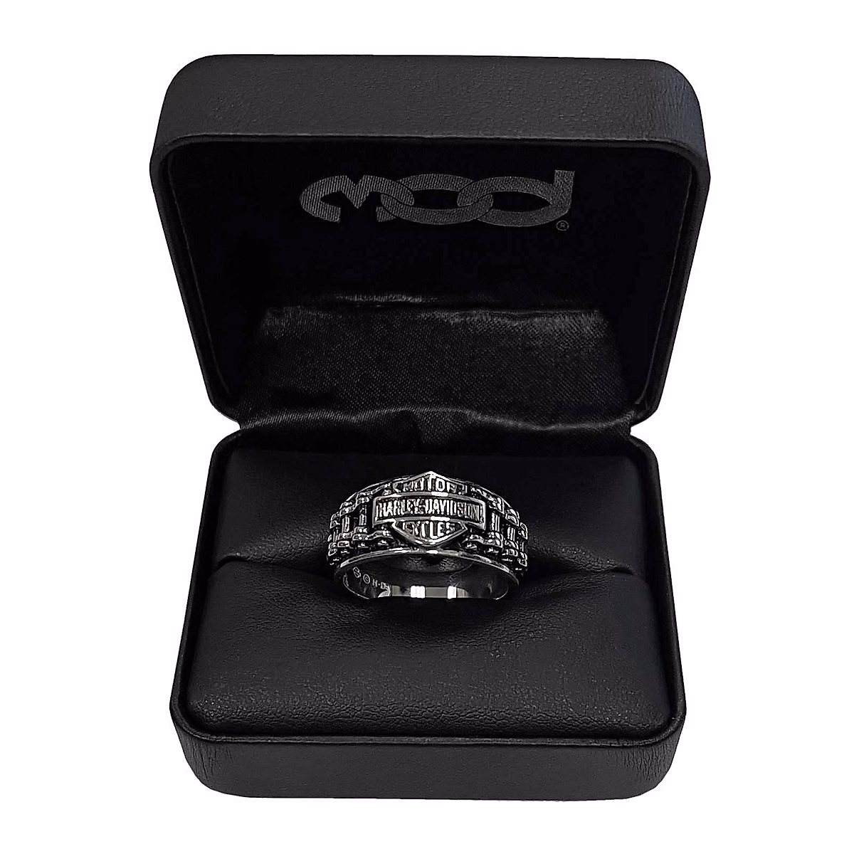 Harley-Davidson Men's Bar & Shield Bike Chain Ring, Sterling Silver HDR0260 (11)