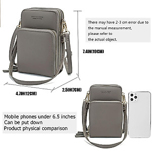 myfriday Touch Screen Crossbody Phone Purse for Women, Rfid Blocking Small Cellphone Shoulder Purse with 2 Adjustable Strap
