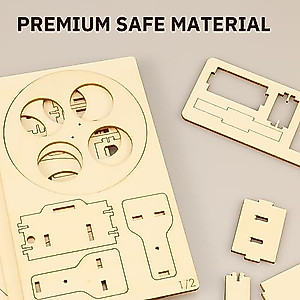 Giggleway DIY Wood Model Car Building Kits, Electric Motor Woodworking Project Science Kits for Kids, Hands on STEM Learning Project Kits, 3D Puzzles Educational and Learning Toys for Boys & Girls