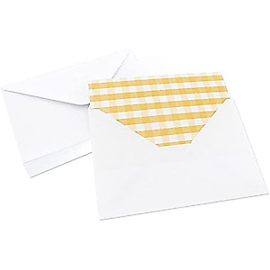 48 Pack All Occasion Greeting Cards Bulk – Colorful Picnic Blanket Pattern Gingham Designs - Note Cards Boxed Set With White Envelopes - Blank on the Inside - 4 x 6 Inches