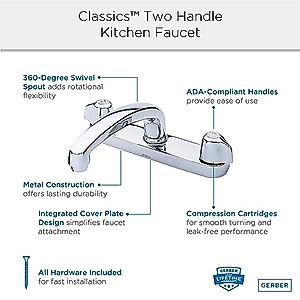 Gerber Two Handle Kitchen Faucet G0042416