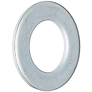 Small Parts Steel Flat Washer, Zinc Plated Finish, DIN 125, Metric, M20 Screw Size, 21 mm ID, 37 mm OD, 3 mm Thick (Pack of 25)