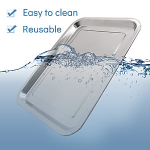 Stainless Steel Tray - Yangna 3 Pack Dental Tray 13.5'' X 10'' Stainless Steel Trays Piercing Instrument Tray Flat Tool