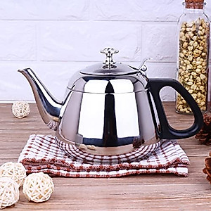 Practical Teakettle Tea Kettles 304 Stainless Steel Teapot Induction Cooker Kettle Ergonomic Handle Teakettle for Coffee, Milk and More Portable