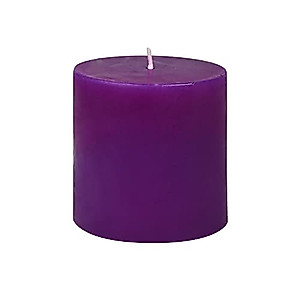 Zest Candle Pillar Candle, 3 by 3-Inch, Purple