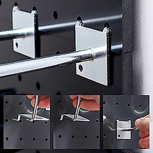 Homde Garage Storage Wall Organizer Garage Shelving, Heavy Duty Garage Tool Organizer Wall Mount Adjustable Garage Storage Organization System Utility Tool Rack with Pegboard Wall Organizer