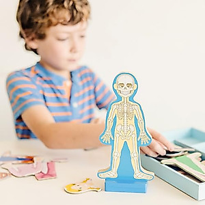 Melissa &amp; Doug Magnetic Human Body Anatomy Play Set With 24 Magnetic Pieces and Storage Tray