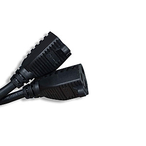 Cablelera ZADA36PQ-Y-P2 Power Cord Extension & Splitter, NEMA 5-15P to NEMA 5-15R x 2, 13A, 125V (Black)