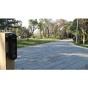 HTZSAFE Solar Wireless Driveway Alarm System- 1/2 Mile Long Transmission Range- 300 Feet Wide Sensor Range- No Wiring No Need Replace Battery- Outdoor Weatherproof DIY Security Perimeter Alert System