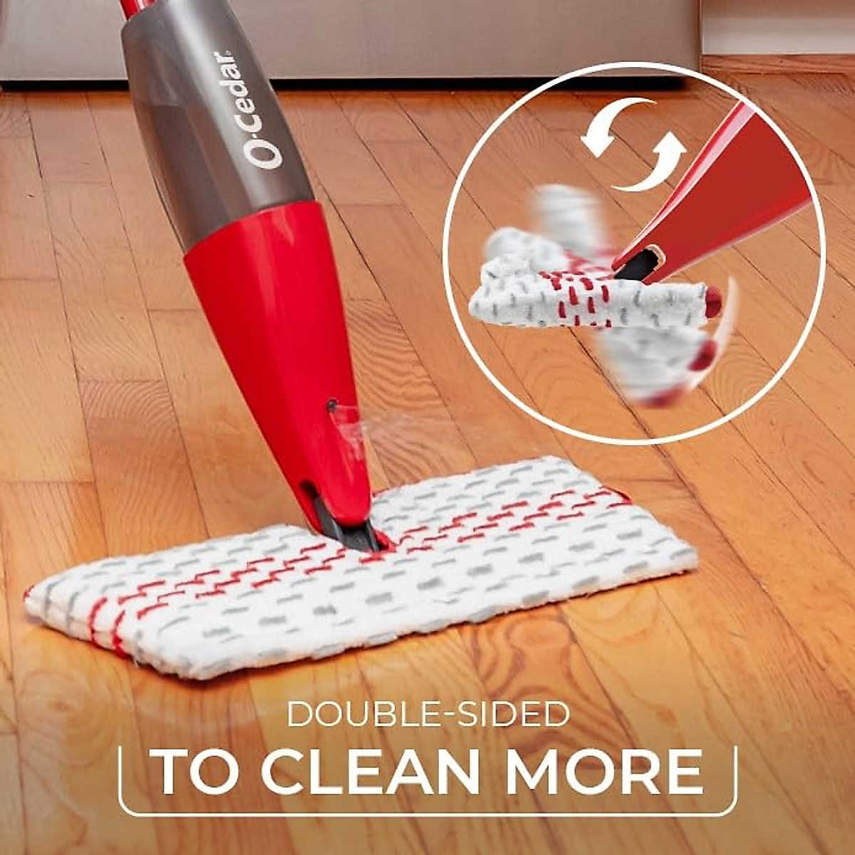 O-Cedar ProMist MAX Spray Mop, PMM with 2 Extra Refills, Red