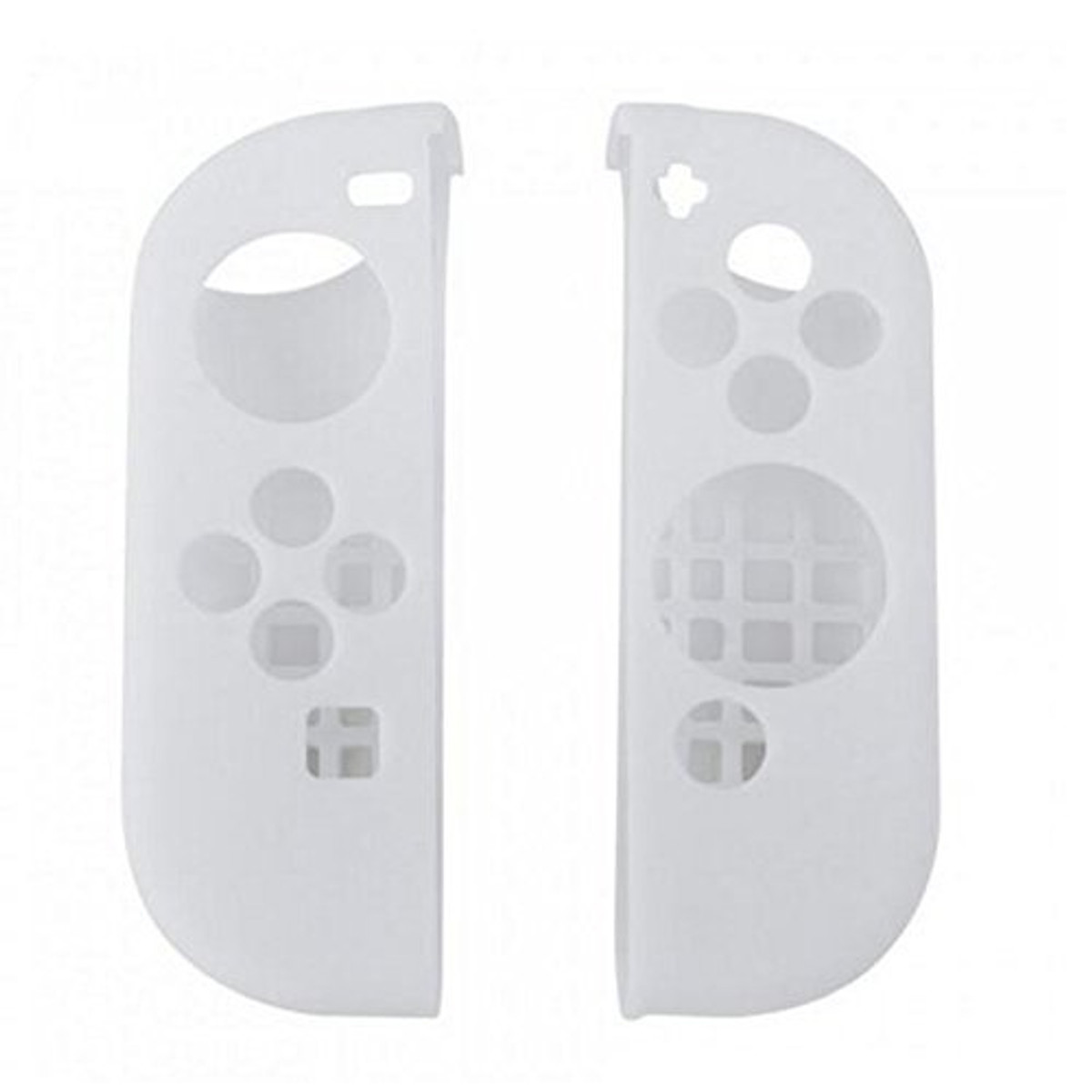 Silicone Protective Skin Soft Shell Case Cover for Nintendo Switch Joy-Con Controller Skin Clear-White