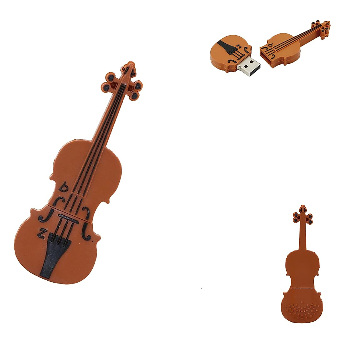 Fun Flash Drive - Cool USB Drive 16GB - Wedding USB - Violin USB Drive 16GB (Walnut Violin)