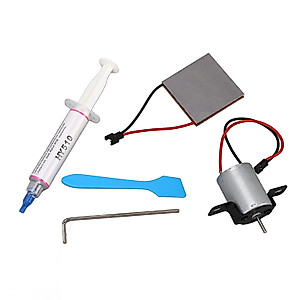 Motor Power Generation Sheet Set Universal Fireplace Fan Accessories Motor and Power Generation Sheet 4 Blades Heat Powered Stove Fan for Wood, Log