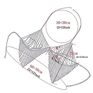 CanB Rhinestone Sexy Bra Chains Shiny Crystal Tassel Underwear Necklace Chains Summer Beach Bikini Nightclub Chain Body Accessories Jewelry for Women and Girls (Style-1)