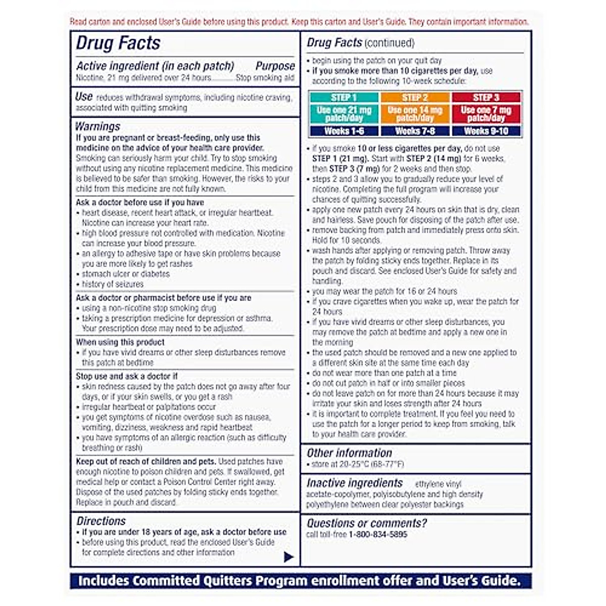 NicoDerm CQ Step 1 Nicotine Patches to Quit Smoking, 21 mg, Stop Smoking Aid, 14 Count