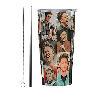 UALWORY Niall Music Horan Tumbler Cup 20oz Travel Coffee Mug with Lid and Straw Stainless Steel Insulated Mugs