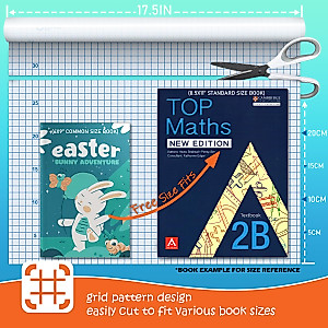 Olivo Clear Contact Paper Roll for Books Crafts 17.5 in x 10 ft Peel and Stick Adhesive Book Cover Plastic Protector