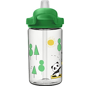 Eddy+ Kids BPA-Free Water Bottle with Straw, 14oz, Playful Pandas