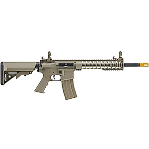 Lancer Tactical Gen 2 LT-19 Airsoft M4 Carbine 10" Electric Full/Semi-Auto Airsoft AEG Rifle, Included 6mm 0.20g BBS, Charger, and Battery (Polymer/Desert)