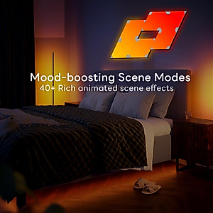 MCWOFI RGBW Smart Triangle Light, LED Wall Panel Light 9 Pack, DIY Design, Music Synchronization, APP Control, for Living Room, Game, Party Decoration